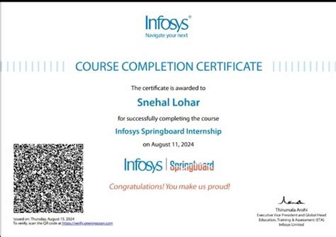 Infosys Springboard Internship Careergrowth Learningjourney