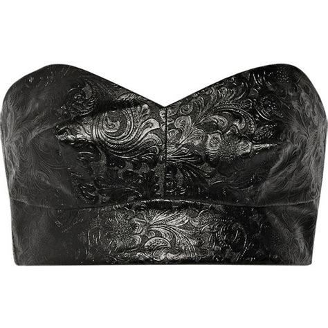 Toga Embossed Faux Leather Bustier