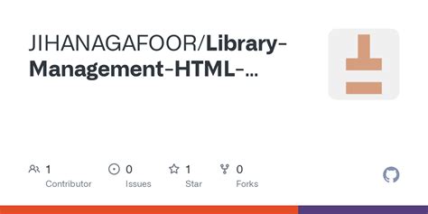 GitHub JIHANAGAFOOR Library Management HTML CSS BOOTSTRAP