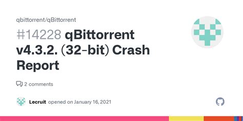 QBittorrent V Bit Crash Report Issue Qbittorrent QBittorrent GitHub