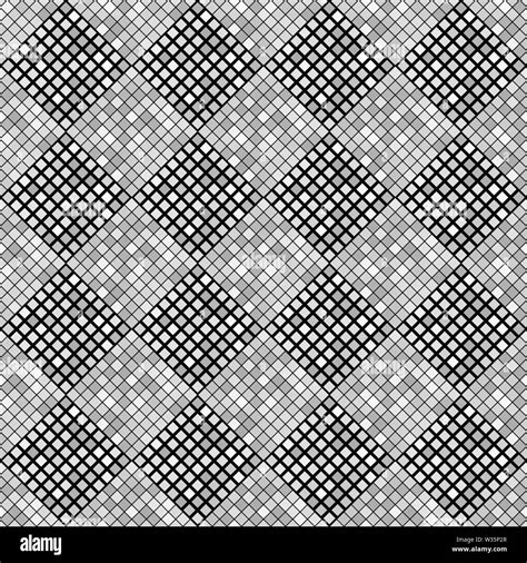 Seamless Monochrome Geometrical Square Pattern Background Abstract Vector Graphic Design Stock