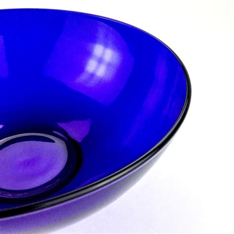 Vintage Cobalt Blue Large Glass Bowl Chairish
