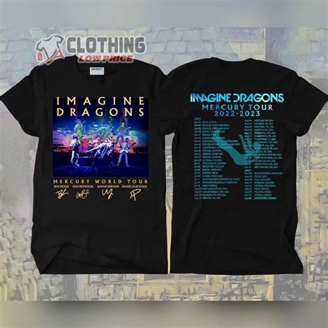 Imagine Dragons 2023 Mercury World Tour Merch Imagine Dragons Tour 2022