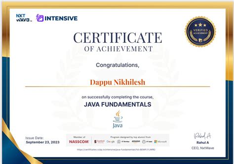 Javafundamentals Nxtwave Codingjourney Programming Dappu Nikhilesh