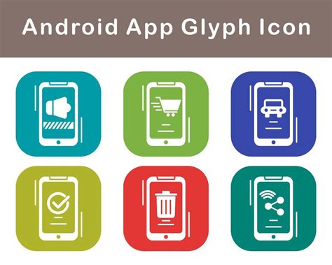 Android Apps Vector Icon Set 20874584 Vector Art At Vecteezy