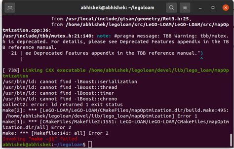 make [makefile 141 all] error 2 · issue 257 · robustfieldautonomylab lego loam · github