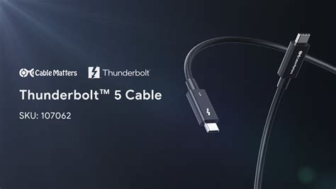 Cable Matters 80gbps Thunderbolt 5 Cable With Up To 120gbps Bandwidth Boost And 240w Charging