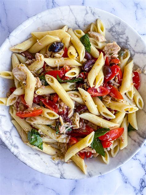 Tuna Pasta Salad No Mayo Tastefully Grace
