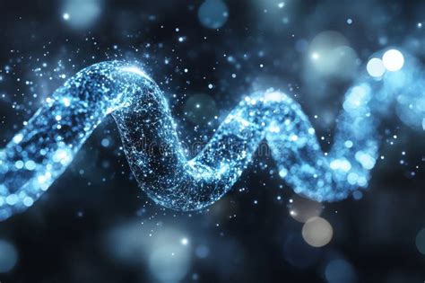 Blue Abstract Data Wave Symbolizing Secure Data Flow Fast Transmission And Advanced Digital