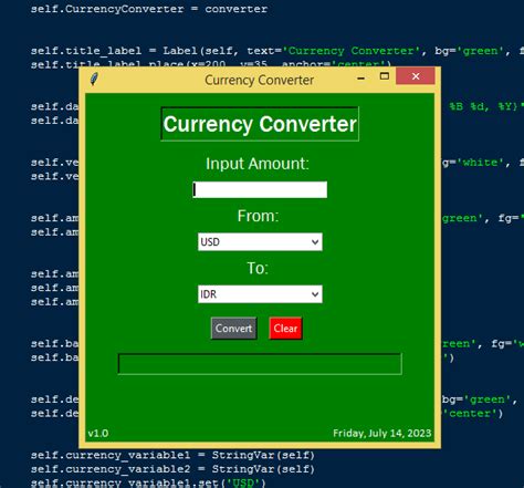Simple Currency Converter Using Tkinter In Python Free Source Code