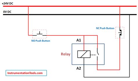 Diagram Single Push Button On Off Relay Circuit Relays Switc