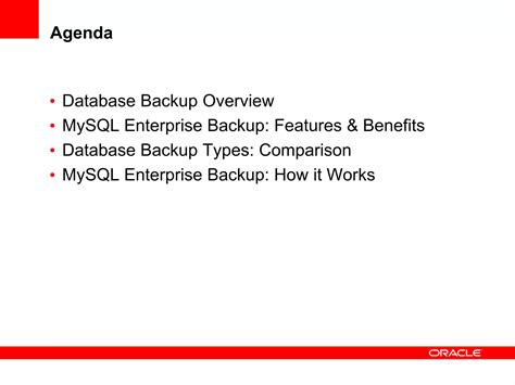 Mysql Enterprise Backup Ppt