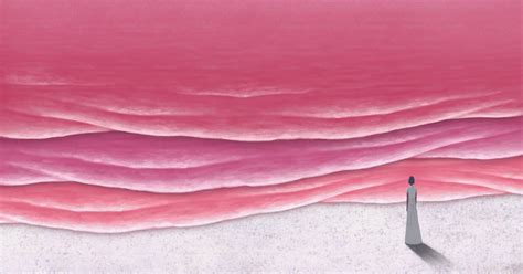 외로운 여자와 분홍색 바다 외로움 고독 사랑 슬픔의 개념 아이디어 예술 개념 아트웍 바다 풍경 그림입니다 초현실적 인 그림 사진 Unsplash의 색상 이미지