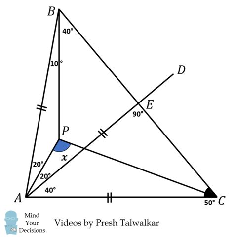 Surprisingly Hard Angle Problem Mind Your Decisions