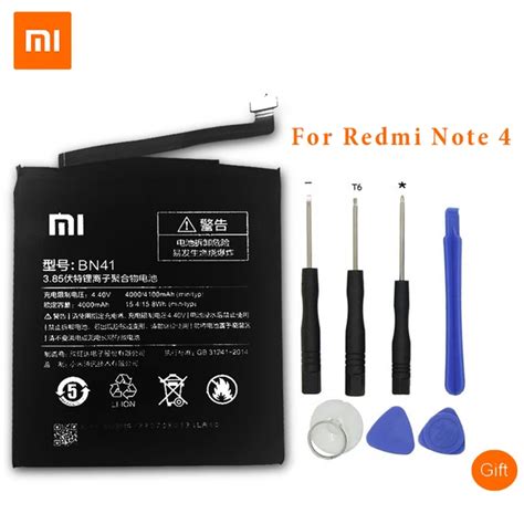 XiaoMi Original Mobile Phone Batteries For Xiaomi Redmi Note Hongmi Note BN MAh