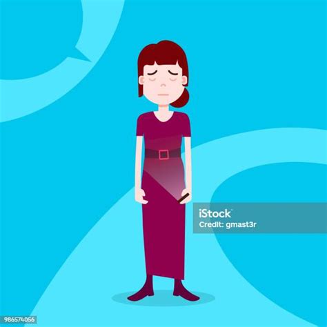 디자인 작업 및 파란색 배경 전체 길이 플랫 사람에 애니메이션에 대 한 하이 틴 문자 행복 전화 여성 서식 파일 개체 그룹에 대한 스톡 벡터 아트 및 기타 이미지 Istock