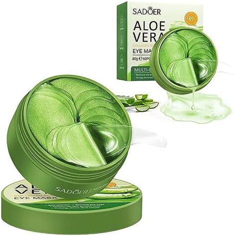 Sadoer Under Eye Mask 60 Pcs Aloe Vera Under Eye Patches Combat