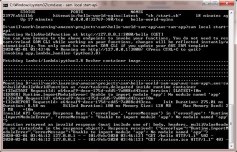 Sam Local Doesnt Work On Osx Get Error Error Running Aws Sam Projects Locally Requires Docker