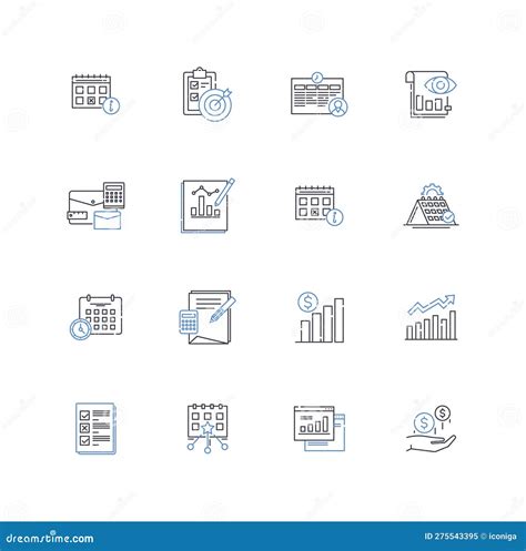 Memos Notes Line Icons Collection Reminder Memo Briefing Notice Update Memoir Jotting