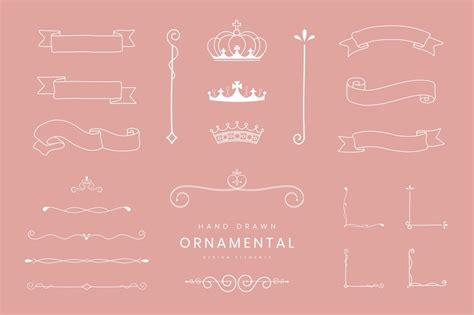 장식용 리본 및 분배기 무료 벡터