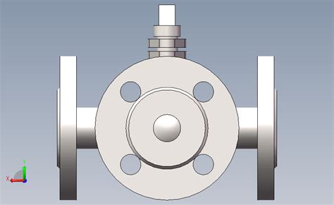 阀门DN20三通球阀 SOLIDWORKS 2011 模型图纸下载 懒石网