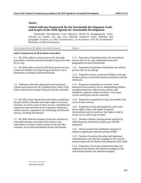 Pdf Annex Global Indicator Framework For The Sustainable