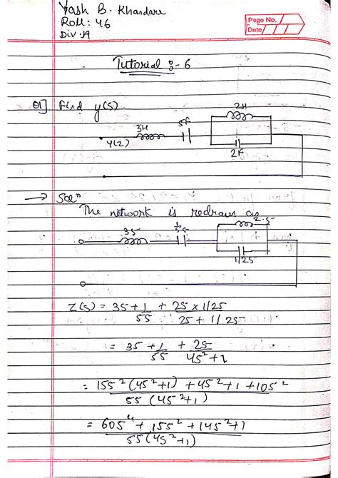 SOLUTION Network Theory Tutorial 6 Studypool SOLUTION Network Theory Tutorial 6 Studypool