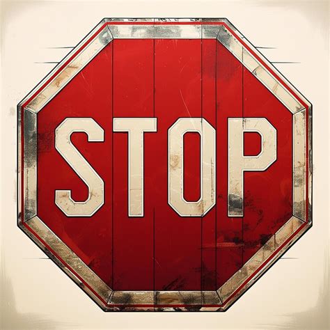 Premium Vector Vector Illustration Of Stop Sign