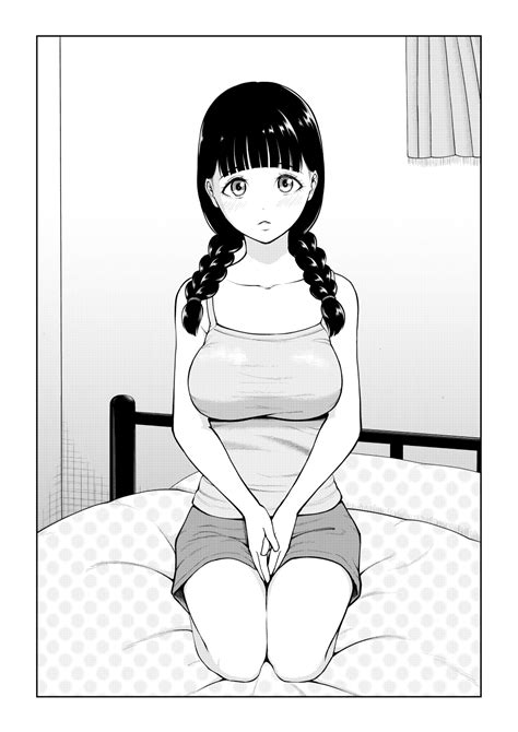 Kx Rx Hx Original Highres 1girl Bare Arms Bare Shoulders Bedroom Black Hair Blunt Bangs