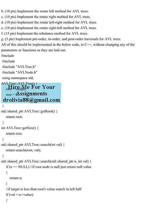 B 10 Pts Implement The Rotate Left Method For Avl Treesc 10 Pdf