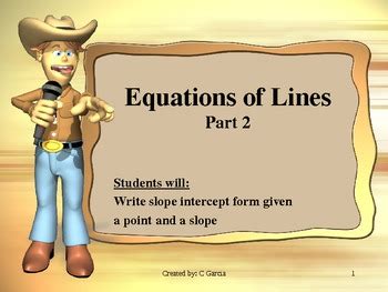 Slope Intercept Form PowerPoint By Charles Garcia TPT