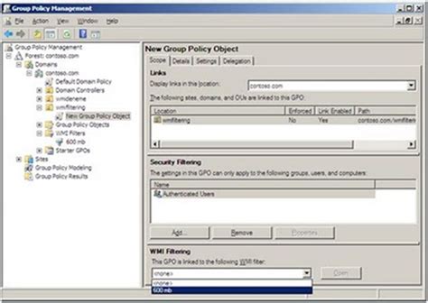 Windows Server 2008 Windows Management Instrumentation Wmi Filtering