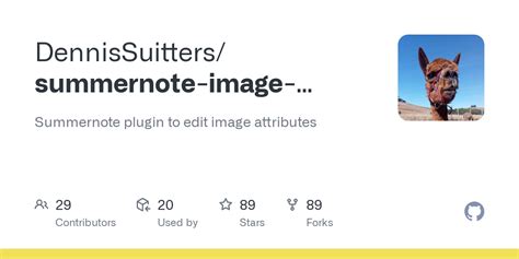 Github Dennissuitterssummernote Image Attributes Summernote Plugin