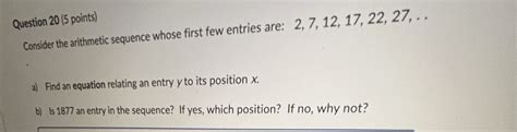 solved question 20 5 ﻿points consider the arithmetic