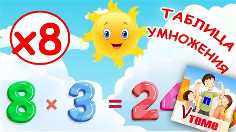 Музыкальная таблица умножения на 8 Развивающее видео для детей Папа v