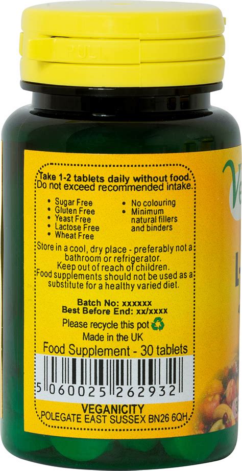 Veganicity Mens Health L Arginine 400mg