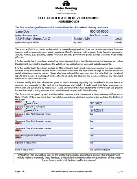 Self Declaration Of Zero Income At Cindy Ehrhardt Blog