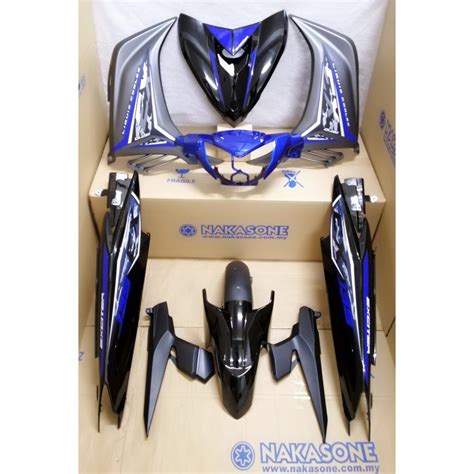 YAMAHA LC V2 LC V3 LC V4 LC V6 COVER SET DESIGN EXCITER BLACK BLUE STICKER TANAM Shopee Malaysia
