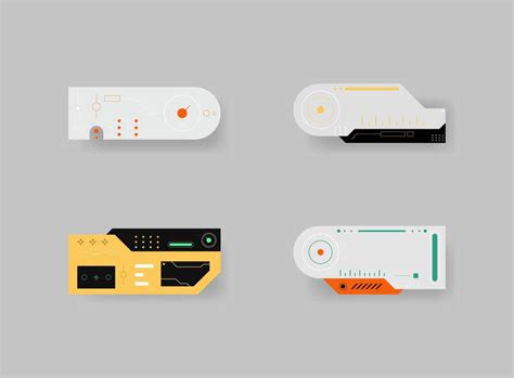 Futuristic Interface Ui Elements Futuristic HUD Elements Hud Interface Set Illustration