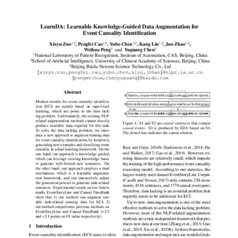 Learnda Learnable Knowledge Guided Data Augmentation For Event Causality Identification Acl