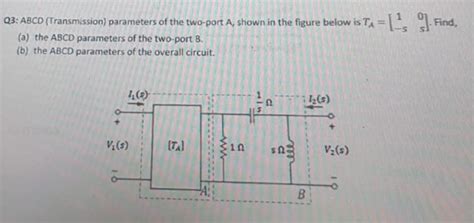 q3 abcd transmission ﻿parameters of ﻿the two port