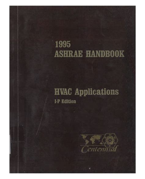 1995 Ashrae Handbook Hvac Applications 1 P Edition Library Lyceum Northwestern University