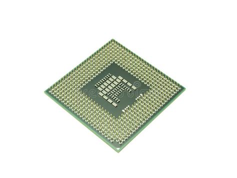 Cpu Central Processing Unit Microchip Isolated On White Background