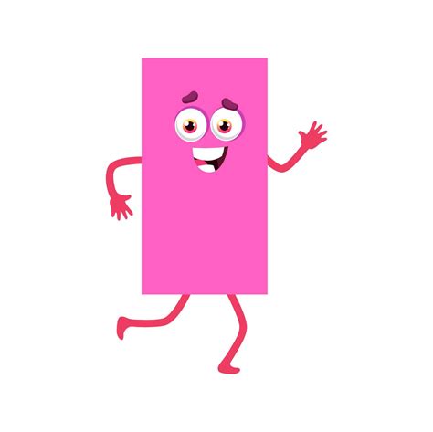 Pink Rectangular Shape Rectangle Math Character 13937343 Vector Art At