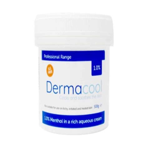 Buy Dermacool 1 Menthol Aqueous Cream 500g Tub Dock Pharmacy