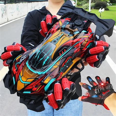 Wltoys Led 조명 음악 Rc 드리프트 자동차 제스처 인식 리모컨으로 스턴트 가능 4wd 전기 어린이 장난감 F1