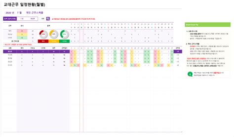 실용적인 3교대근무표 엑셀 프로그램feat 3교대근무일정표 무료양식 첨부 네이버 블로그
