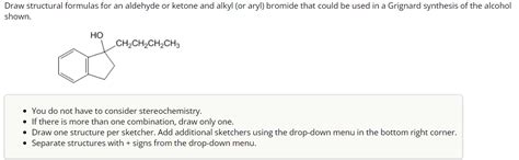Draw Structural Formulas For An Aldehyde Or Ketone
