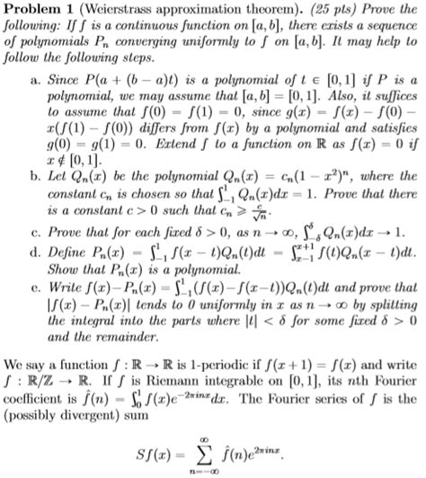 Solved Problem 1 Weierstrass Approximation Theorem 25