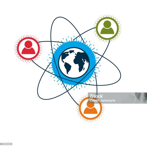 세상과 사람이 창조 고유 벡터 기호 다른 아이콘으로 만들었습니다 시스템과 사회 매트릭스 서명 사람과 인류는 서로 상호 작용 합니다 3 명에 대한 스톡 벡터 아트 및 기타